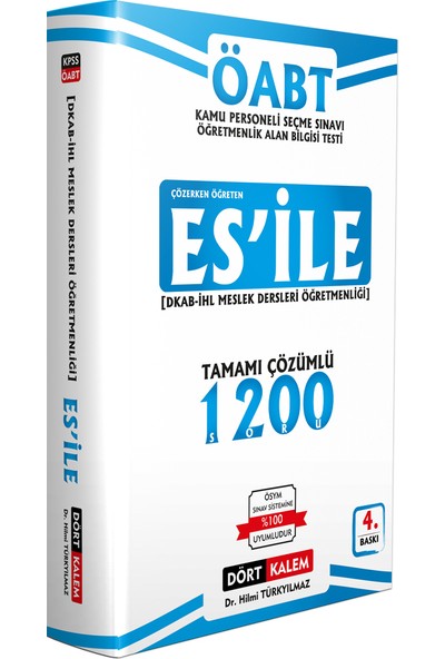 Öabt Kpss Es'ile Dkab-Ihl Meslek Dersleriöğretmenliği Tamamıçözümlü Soru Bankası