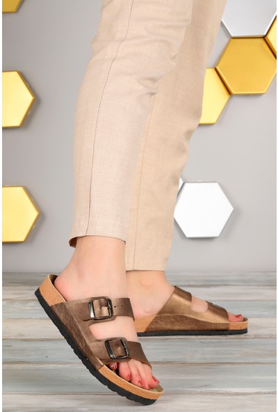 Woggo Ary 20-168 Günlük Kemerli Kadın Terlik