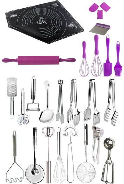 31 Adet Ekonomik Tüm Gereçler Mutfak Seti, Servis Maşa Çırpıcı Mutfak Çeyiz Seti 31 Adet Ekonomik Tüm Gereçler Mutfak Seti, Servis Maşa Çırpıcı Mutfak Çeyiz Seti