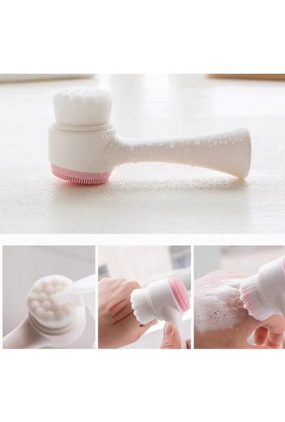 Pazariz Çift Taraflı Yüz Cilt Gözenek Temizleme Fırçası