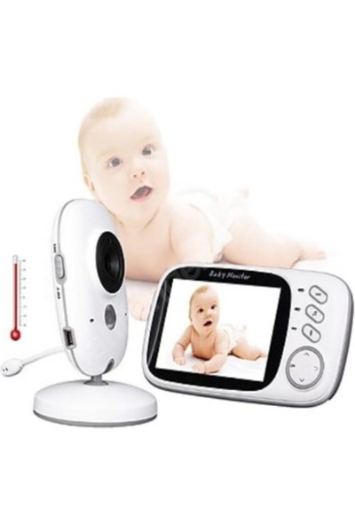 Pazariz KS-603 Gece Görüşlü Oda Sıcaklık Kontrolü Bebek Kamerası,monitör LCD Ekran