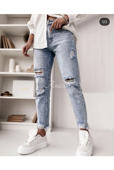 Bebek Özel Yırtık Kot Pantolon 2624