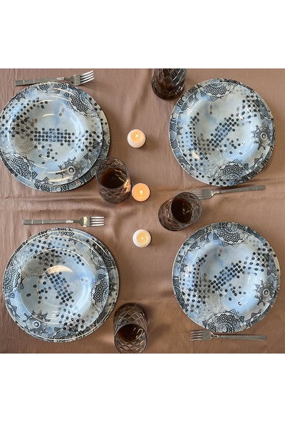Ewp Kütahya Porselen Corendon Serisi 6 Kişilik 12 Parça Yemek Takımı