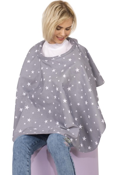 Sevi Bebe Anne Emzirme Örtüsü Önlüğü ART-6280 Gri Yıldız Sevi Bebe Anne Emzirme Örtüsü Önlüğü ART-6280 Gri Yıldız