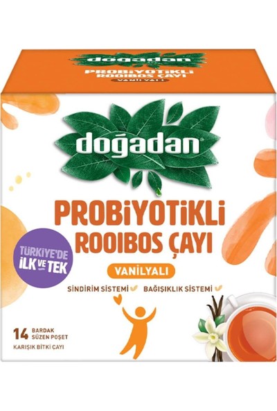 Doğadan Probiyotikli Rooibos Çayı Vanilyalı 14 Poşet Doğadan Probiyotikli Rooibos Çayı Vanilyalı 14 Poşet