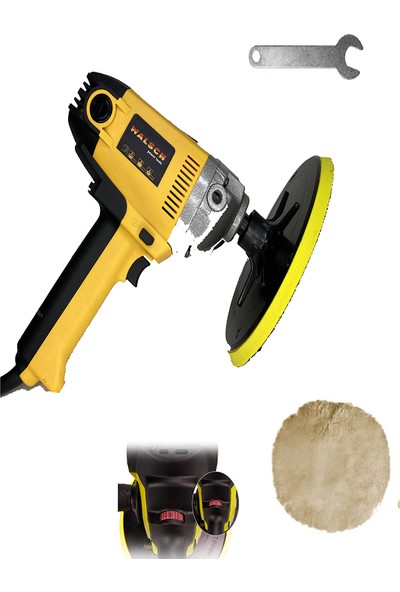 Walsch Deutsche Marke Gmbh Polisaj Makinası 3000W 6 Kademeli Zımpara Pasta Cila Makinesi Sarı Walsch Deutsche Marke Gmbh Polisaj Makinası 3000W 6 Kademeli Zımpara Pasta Cila Makinesi Sarı