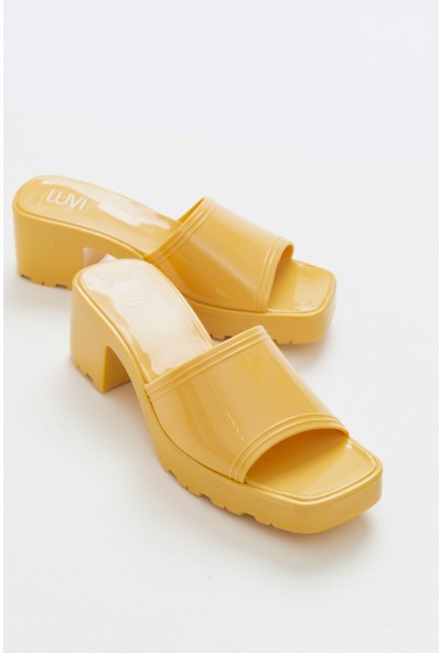 Luvi 250 Sarı Kadın Topuklu Terlık