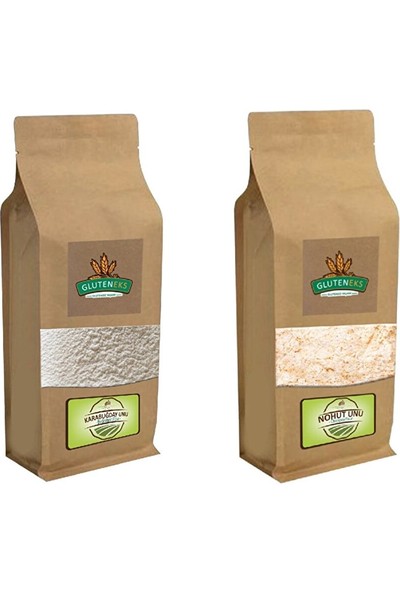 Gluteneks Glutensiz Çiğ Karabuğday Unu + Glutensiz Nohut Unu