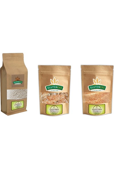Gluteneks Glutensiz Çiğ Karabuğday Unu + Glutensiz Yüksük Çorbası + Glurensiz Tarhana Çorbası Gluteneks Glutensiz Çiğ Karabuğday Unu + Glutensiz Yüksük Çorbası + Glurensiz Tarhana Çorbası