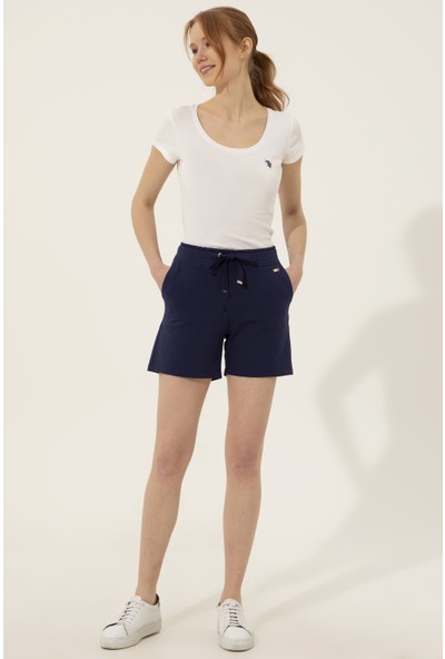 U.S. Polo Assn. Kadın Lacivert Örme Şort