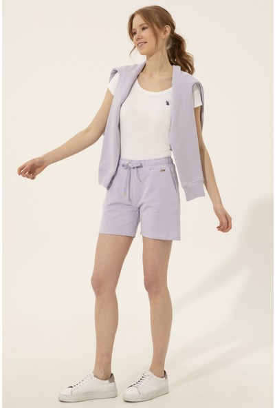 U.S. Polo Assn. Bayan Lila Örme Şort 50253134-VR034