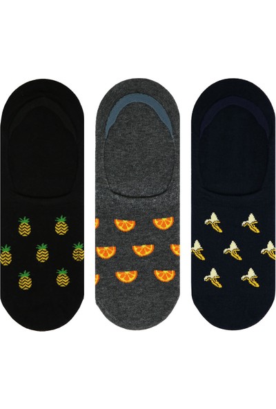 Bross 3lü Meyve Desenli Babet Erkek Çorabı