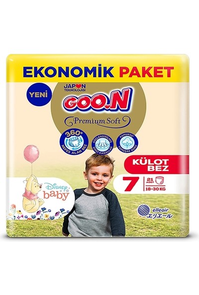 Goon Premium Soft 7 Numara Külot Bez 18-30 kg 21 Adet Goon Premium Soft 7 Numara Külot Bez 18-30 kg 21 Adet