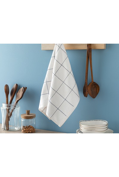 English Home Nifty Plaid Pamuk Kurulama Bezi 40 x 60 cm Beyaz - Lacivert English Home Nifty Plaid Pamuk Kurulama Bezi 40 x 60 cm Beyaz - Lacivert