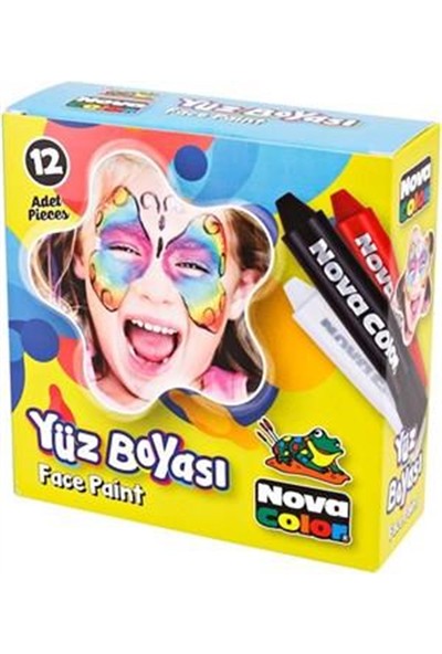 Nova Color Yüz Boyası Karışık Renkli 12'li Paket Nova Color Yüz Boyası Karışık Renkli 12'li Paket