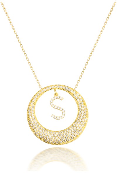 Ravza Gümüş 925 Ayar Gümüş Halka Sallantılı Harf Kolye Ravza Gümüş 925 Ayar Gümüş Halka Sallantılı Harf Kolye