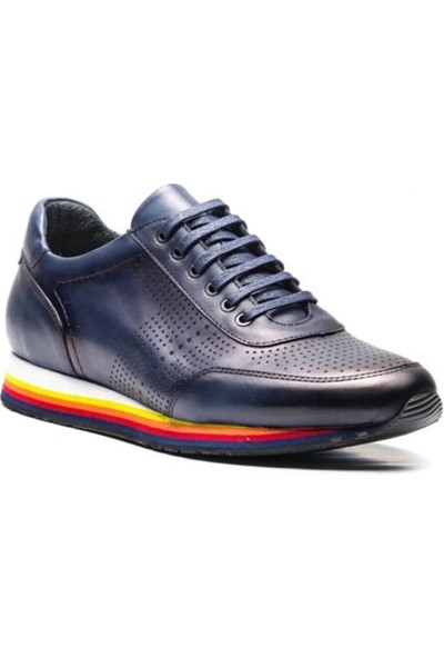 Luciano Bellini Lacivert Iç Dış Deri Spor Ayakkabı - 76754-E-502