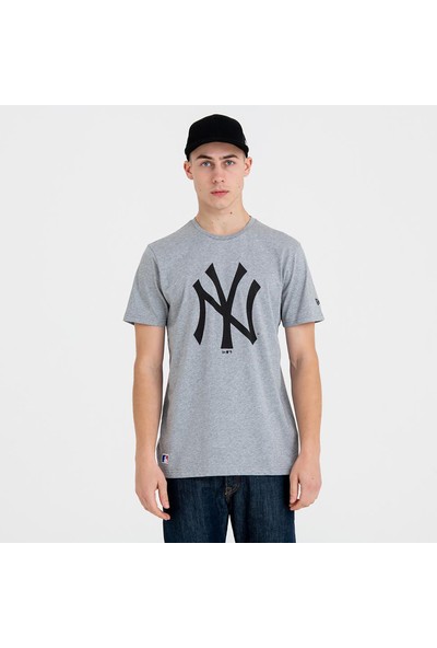 New Era Team Logo Neyyan Erkek Gri Tişört (11863696)