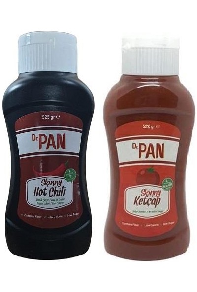 Dr Pan Hot Chili Sos + Şekersiz Ketçap 2’li Set Şekeriz ve Düşük Kalorili Dr Pan Hot Chili Sos + Şekersiz Ketçap 2’li Set Şekeriz ve Düşük Kalorili