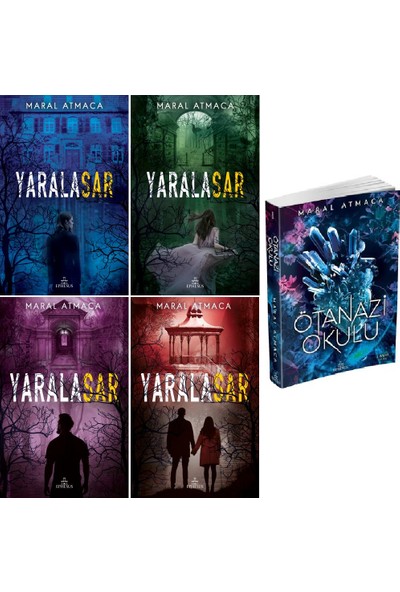 Maral Atmaca 5 Kitap Set / Yaralasar 1-2-3-4 - Ötanazi Okulu