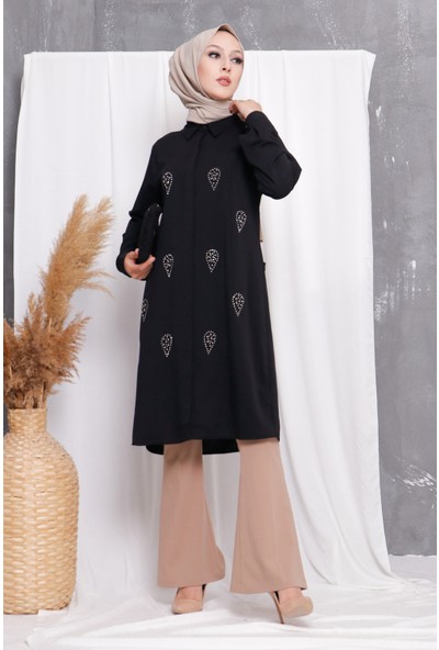 İmaj Butik Büyük Beden Damla Boncuk Detaylı Tesettür Tunik/siyah İmaj Butik Büyük Beden Damla Boncuk Detaylı Tesettür Tunik/siyah