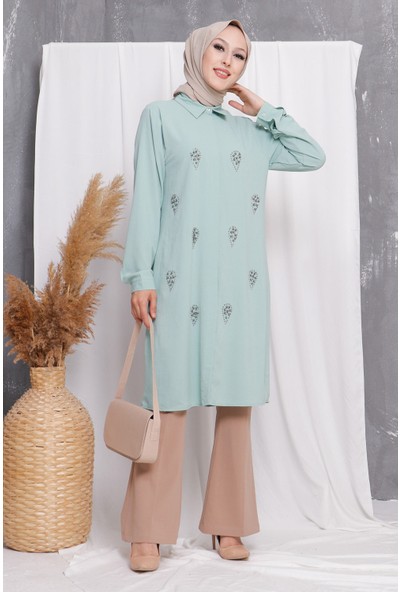 İmaj Butik Büyük Beden Damla Boncuk Detaylı Tesettür Tunik/mint İmaj Butik Büyük Beden Damla Boncuk Detaylı Tesettür Tunik/mint