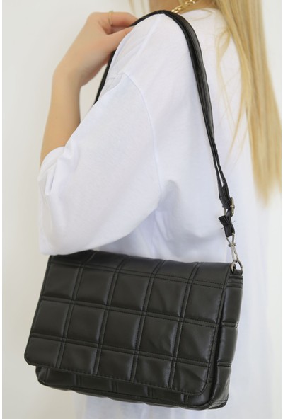 Kapitone Çanta Siyah