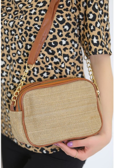 Hasır Iç Astarlı Çanta Taba