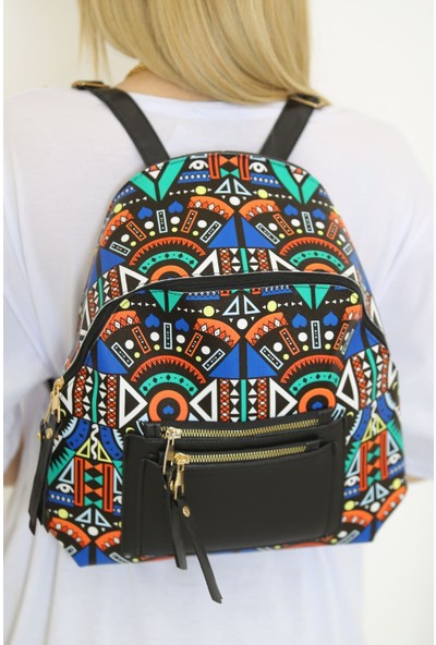 Desenli Sırt Çanta Siyahdesenli Desenli Sırt Çanta Siyahdesenli