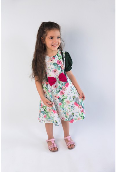 Rainbow Kids Pembe Fiyonklu Elbise