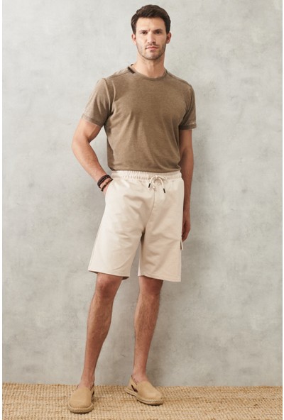 Standart Fit %100 Pamuk Düz Örme Şort