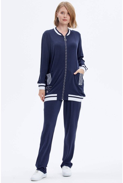 Sementa Cep Detaylı Rahat Kalıp Ikili Takım - Lacivert