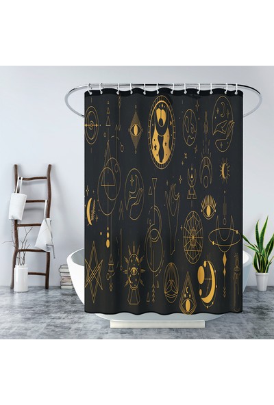 Yilegou 12 Kancalı Su Geçirmez Duş Perdesi (Yurt Dışından)