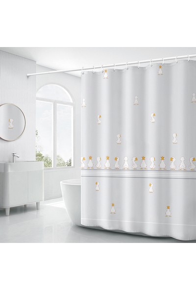 Yilegou 12 Kancalı Su Geçirmez Duş Perdesi (Yurt Dışından)