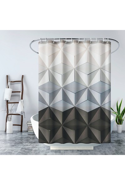 Yilegou 12 Kancalı Su Geçirmez Duş Perdesi (Yurt Dışından)