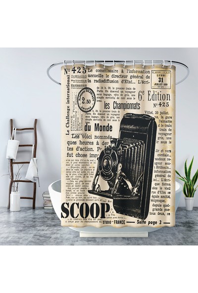 Yilegou 12 Kancalı Su Geçirmez Duş Perdesi (Yurt Dışından)