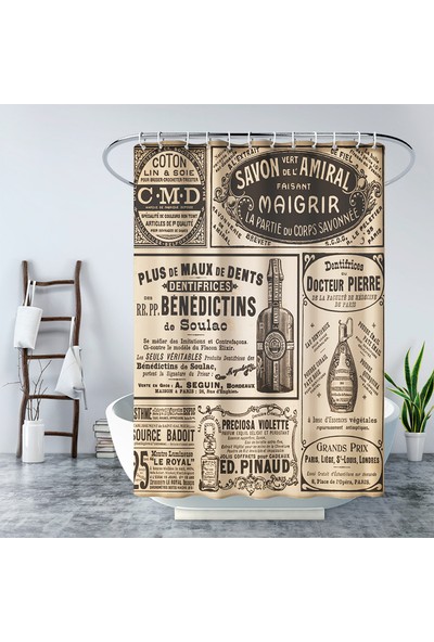 Yilegou 12 Kancalı Su Geçirmez Duş Perdesi (Yurt Dışından)