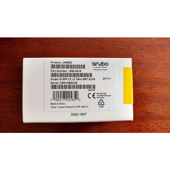 Aruba Hpe J4859D - 1G Sfp Lc Lx 10Km Smf Transceiver Modül Fiyatı