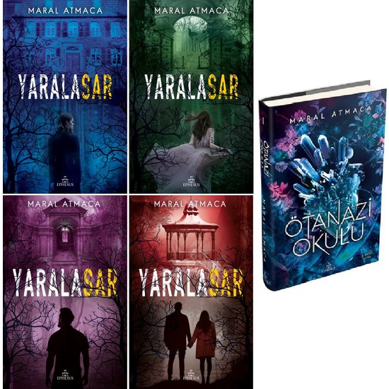 Maral Atmaca 5 Kitap Set / Yaralasar 1-2-3-4 - Ötanazi Okulu Kitabı