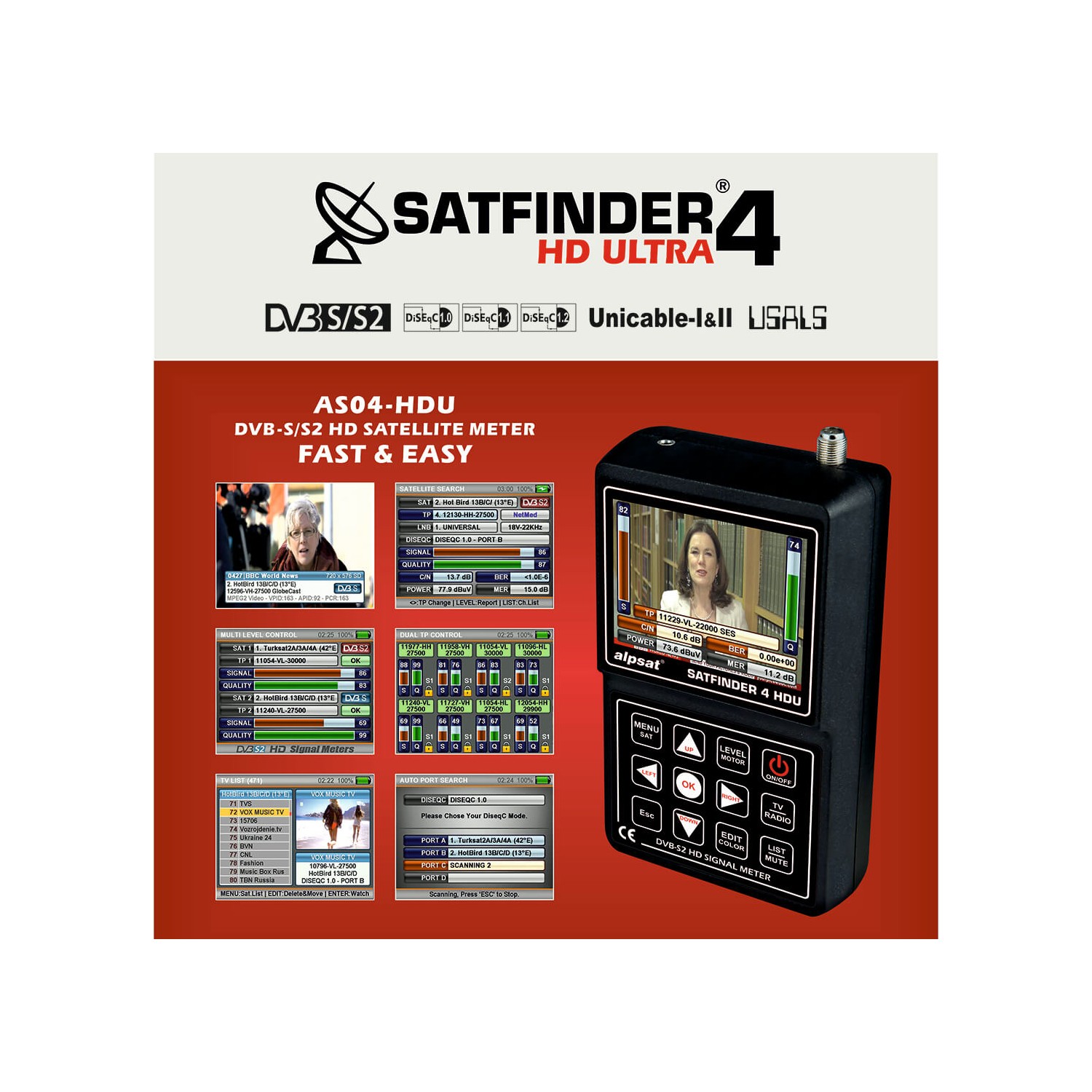 Satfinder Alpsat Satfinder 4 Hd Görüntülü Full Hd Uydu Yön Fiyatı