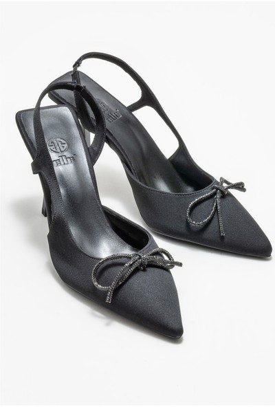 Elle Shoes Siyah Kadın Topuklu Ayakkabı