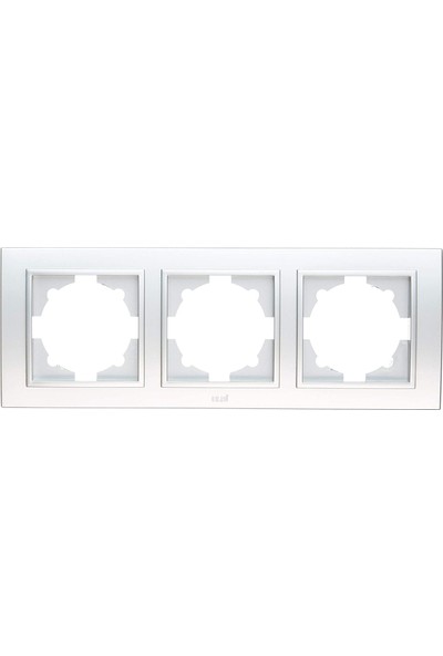 Elbi Zena Metalik Gri 3lü Çerçeve Elbi