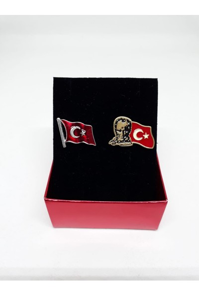 Asperas Grup Ikili Dalgalı Türk Bayrağı ve Atatürklü Türk Bayrağı Yaka Rozeti Asperas Grup Ikili Dalgalı Türk Bayrağı ve Atatürklü Türk Bayrağı Yaka Rozeti