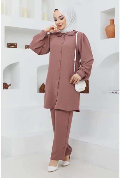 İmaj Butik Büyük Beden Bebe Yaka Güpür Detaylı Tesettür Takım/gül Kurusu İmaj Butik Büyük Beden Bebe Yaka Güpür Detaylı Tesettür Takım/gül Kurusu