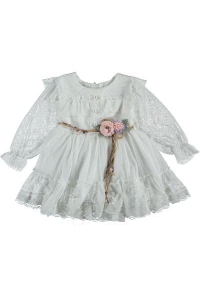 Kız Çocuk Tüllü Fırfırlı Elbise