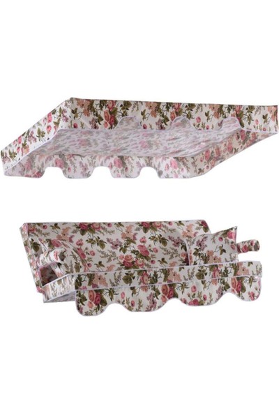 Binbirreyon Salıncak Minder Kılıfı Süngersiz 6 Parça Kılıf 3 Kişilik Ingiliz Gülü AJ054-3