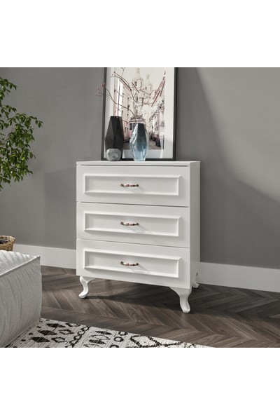 Kzn Home Kartopu 3 Çekmeceli Country Şifonyer - Tamamı 1. Kalite Mdf Kzn Home Kartopu 3 Çekmeceli Country Şifonyer - Tamamı 1. Kalite Mdf