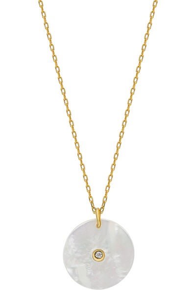 Chavin Sedef Üzeri Pırlanta Taşlı Bayan Altın Kolye Dy45 Chavin Sedef Üzeri Pırlanta Taşlı Bayan Altın Kolye Dy45