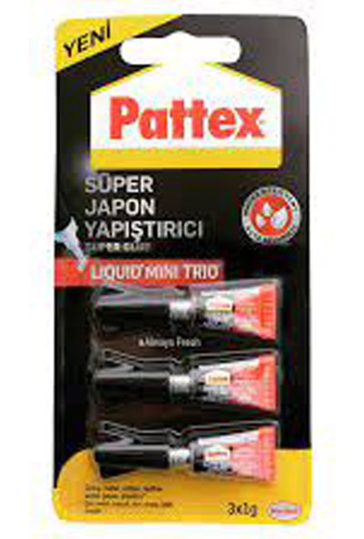 Pattex Süper Japon Yapıştırıcı 3x1 gr Pattex Süper Japon Yapıştırıcı 3x1 gr