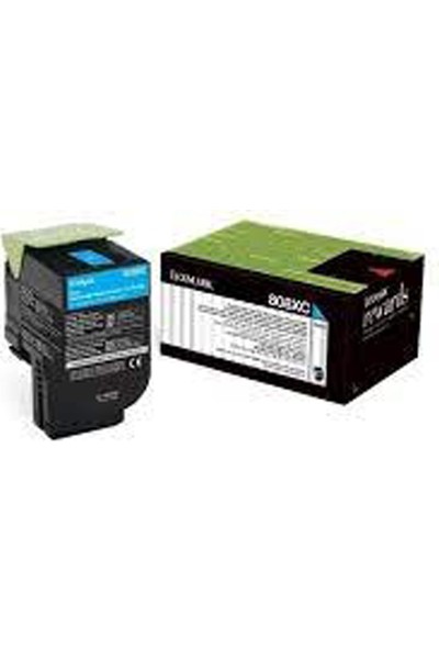 Lexmark CX510- 80C8XC0 Mavi Orijinal Toner -CX510DTHE